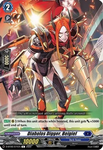 Cardfight 4x Diabolos Digger, Beigiel - D-BT06/071EN - C | eBay