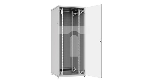 19” rack cabinet LC-50 42U, 600x800 RAL 7035, glass door /T2UK | eBay