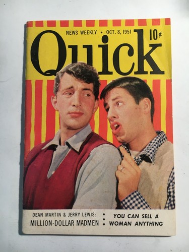 Oct. 8, 1951 QUICK Magazine with DEAN MARTIN & JERRY LEWIS Cover | eBay