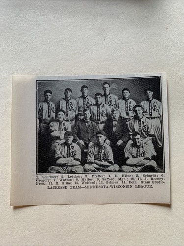 La Crosse Outcasts Jeff Pfeffer Doc Watson B. Schardt 1909 Baseball ...
