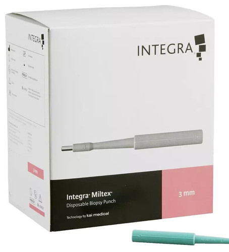 Integra Miltex Dermal Biopsy Punches 33-32, Sterile Disposable, 3 mm ...