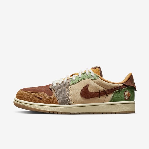 New Nike Jordan 1 x Zion Williamson Low OG Flax and Oil Green (DZ7292 ...