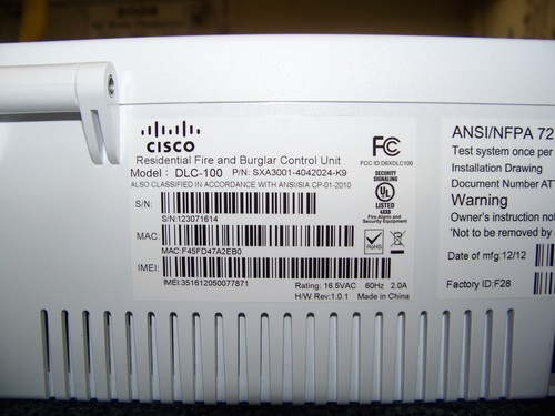 At&t Cisco Dlc-100 Residential Fire and Burglar Control Unit for sale ...