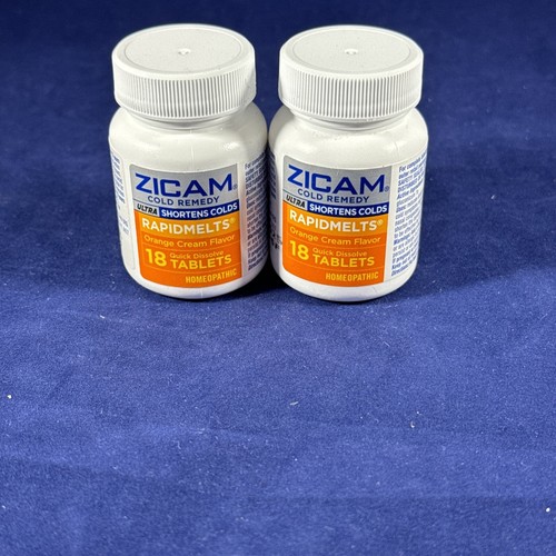 Zicam Ultra Cold Remedy Zinc Rapidmelts, Orange Cream 18 Count (Pack of ...