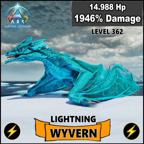 ARK Survival Ascended PC/PS5/XBOX PVE TOP LIGHTNING WYVERN 1946 DM ...