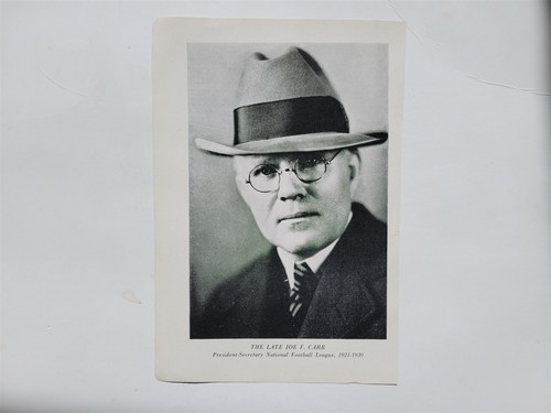 Joe F. Carr President NFL 1938 Football Picture | eBay