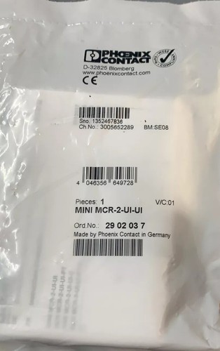 NEW PHOENIX Contact MINI MCR-2-UI-UI 2902037 Isolation Amplifier | eBay