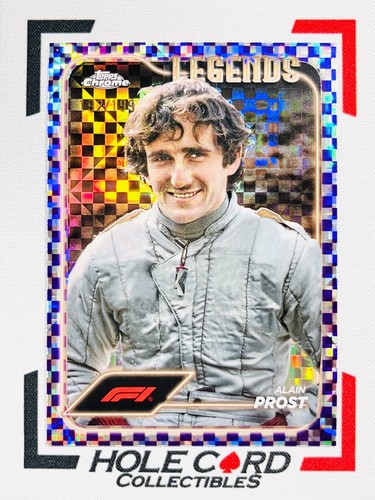 ALAIN PROST 2024 Topps Chrome Formula 1 F1 #190 Purple Checker Flag 192 ...