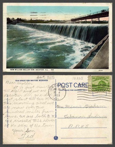 ILLINOIS Decatur VINTAGE POSTCARD | eBay