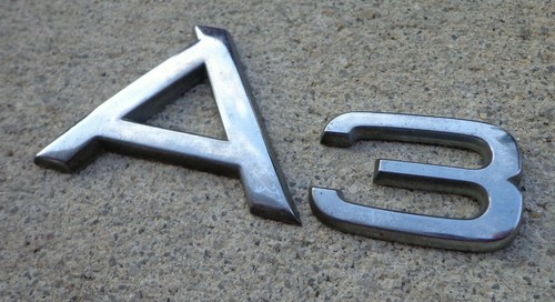 Audi A3 emblem badge decal logo letters trunk rear OEM Genuine Original ...