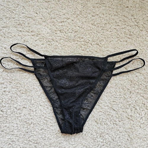 Victorias Secret 2015 very sexy itsy mini cheeky panty black lace sheer ...
