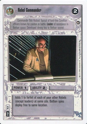 Rebel Commander x2 WB Star Wars CCG A New Hope Unlimited NM swccg | eBay