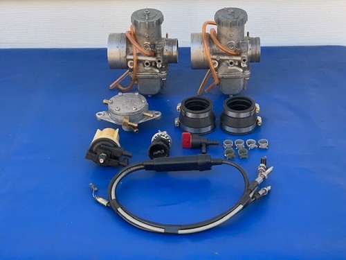 Set of 582 Rotax Carburetors Carbs With Fuel Pump Carb Boots & Cable ...