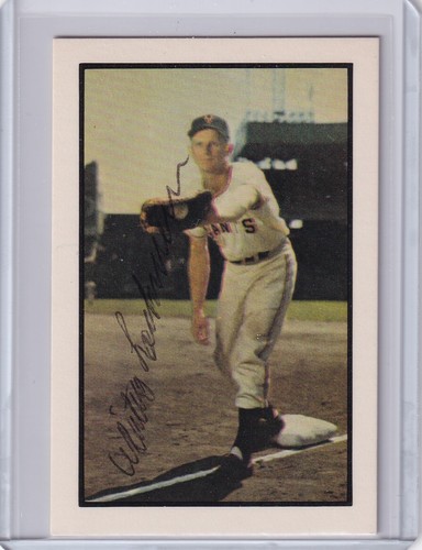 1983 CCC #128 WHITEY LOCKMAN 1953 BOWMAN STYLE HAND SIGNED AUTOGRAPH ...