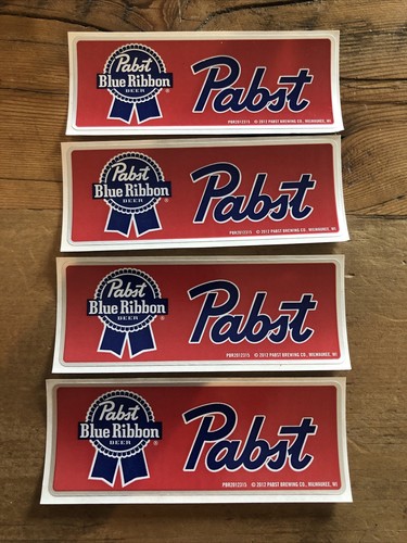 PBR Pabst Blue Ribbon Beer Logo 1.5 X 4”Premium Vinyl Sticker Decal 4 ...
