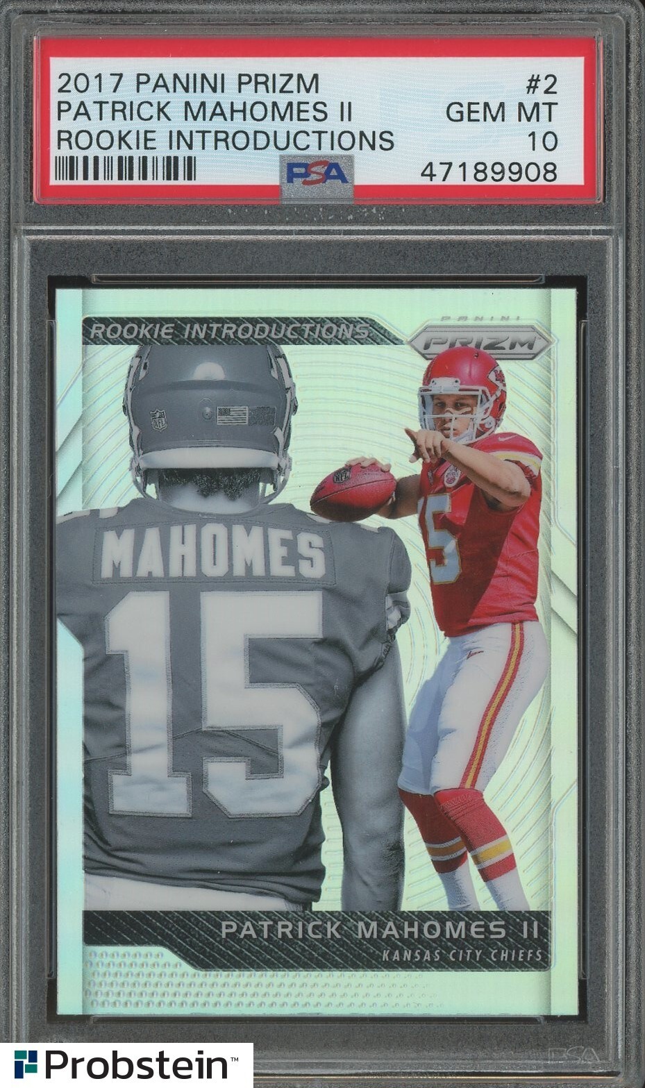 Patrick Mahomes II 2017 Prizm #2 Rookie Introductions Price Guide ...