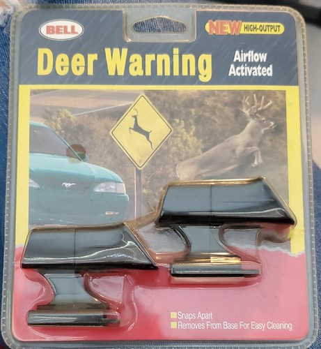 Bell Ultrasonic Car Deer Warning Whistle, Deer Alert Device, Black, 2 ...