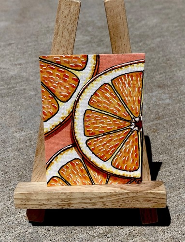 ACEO Original Drawing Citrus Fruit “Orange Slices ...