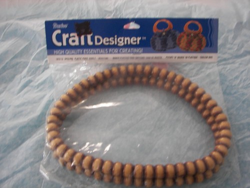 1 Set ~ Darice Craft Designer D-Shape Plastic Purse Handles ~ Wood Tone ...