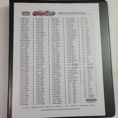 Pokemon Scarlet & Violet Base Set SV1 Binder Incomplete 160+ Cards EX ...
