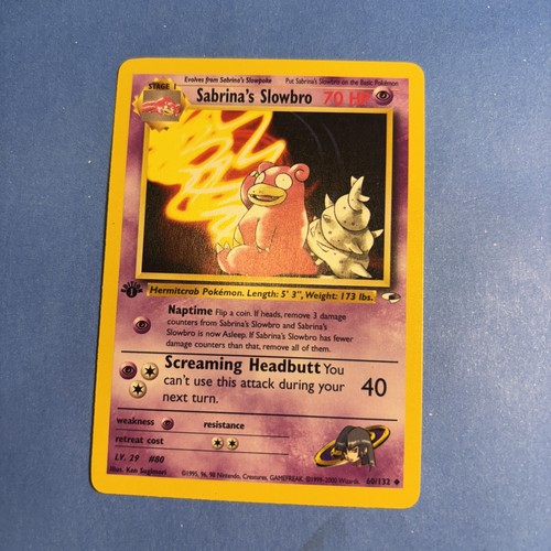 Pokemon TCG— Sabrina's Slowbro 60/132 Gym Heroes - 1st Edition ...