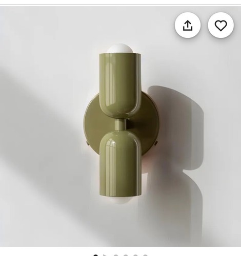 Minimalist Green Wall Sconce, In Stock, Colorful wall lamps, Green Wall ...