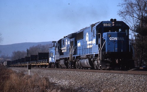 Conrail SD60 6842 wTrain Orig Kodachrome Slide | eBay