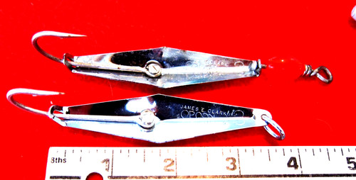 Lot of 2 Vintage James E. Clark Spoon Squid #3; 3.5" Fishing Lures ...