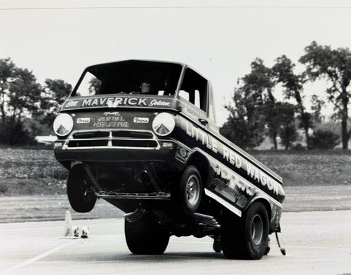 VRHTF NHRA"Bill "Maverick" Golden "Little Red Wagon" Wheelstander 8" x ...