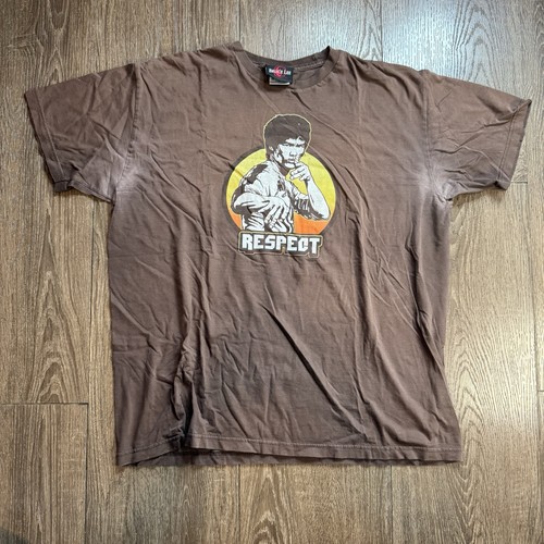 Vintage 2000s Bruce Lee “Respect” Graphic T-Shirt Brown Large | eBay