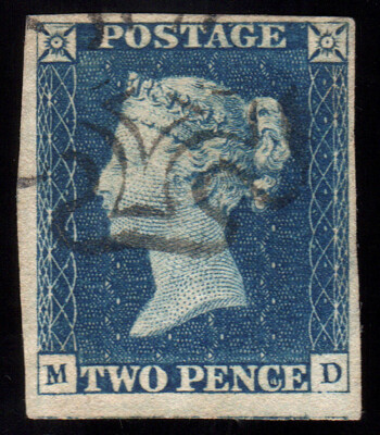 Two Penny Blue in Great Britain Victoria Line-Engraved Stamps for sale ...