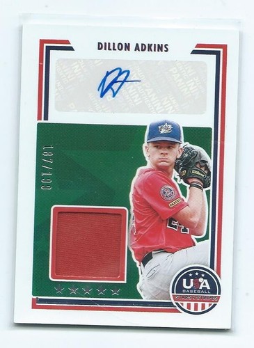 2022 USA Stars and Stripes-Dillon Adkins Rookie autograph jersey /199 ...