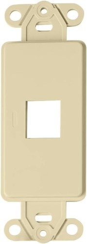 1-Port Decora Style Keystone Jack Wall Plate Insert Single Hole - Ivory ...