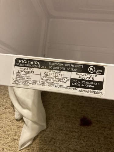 ffmv1645ts Frigidaire Microwave Parts Read Description | eBay