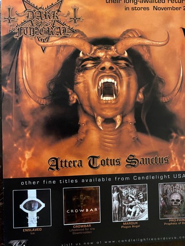 Dark Funeral, Attera Totus Sanctus, Full Page Vintage Promotional Ad | eBay