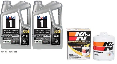 Mobil1 5W30 Full Synthetic Engine Oil - 10 Quarts w/K&N HP-1007 Oil ...
