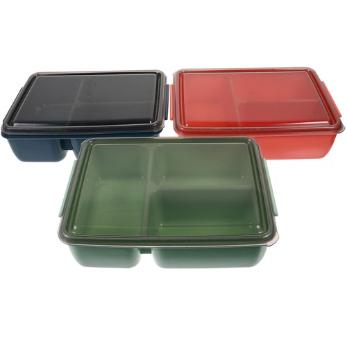 3pcs Three Grids Food Box Lunch Case Lunch Holder Bento Lunch Box | eBay UK