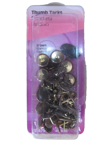 Thumb Tacks Package of 40 Brown Capped Head NEW | eBay