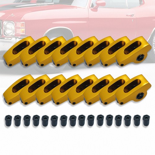 Fits Chevy Small Block SBC 350 Aluminum 1.6 Ratio 7/16" Roller Rocker ...