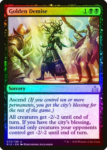 Golden Demise FOIL Rivals of Ixalan PLD Black Uncommon MAGIC CARD ...