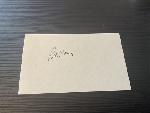 PETE VARNEY INDEX CARD SIGNED 1973-76 WHITE SOX BRAVES | eBay