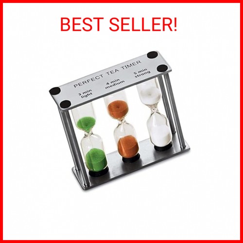 Lily's Home 3-in-1 Perfect Tea Timer, Includes 3, 4 & 5 Minute Sand Hourglass Ti | eBay