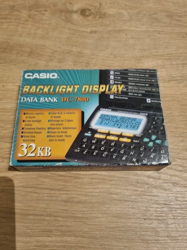 CASIO BACKLIGHT DISPLAY DATA BANK DC-7800 32KB NUEVO | eBay