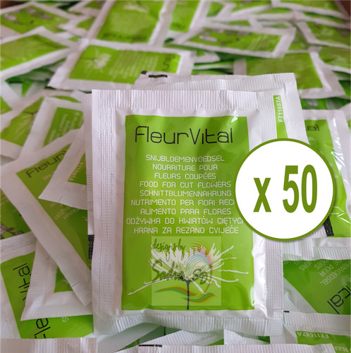 Pack of 50 Florist Quality Fresh Cut Flower Food Sachet (Buy 3 Get 1 ...