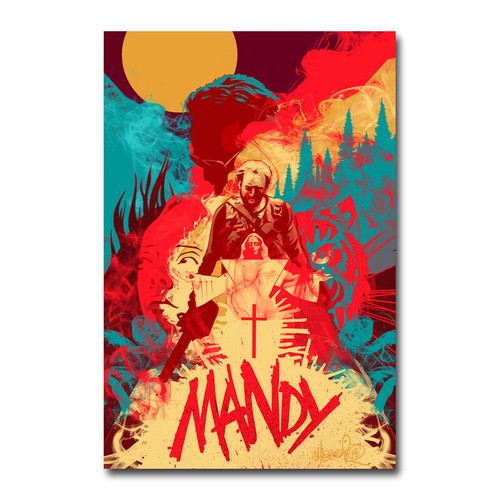 MANDY Movie Poster Canvas Silk Wall Art Living Room Decor Print 12x18 ...