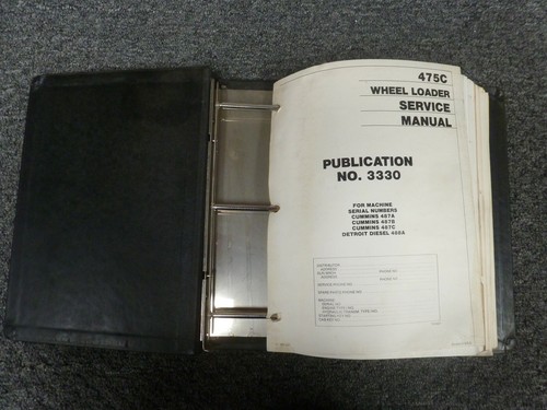 Clark Michigan 475C Wheel Loader Shop Service Repair Manual S/N 487A | eBay