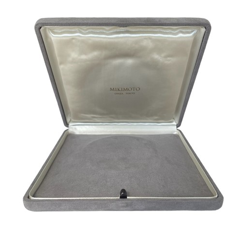 Mikimoto Pearl Necklace Jewelry Case Storage Gift Gray Display Box Only ...