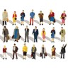 40pcs Model Trains HO Scale 1:87 Standing People Figure 20 Different ...