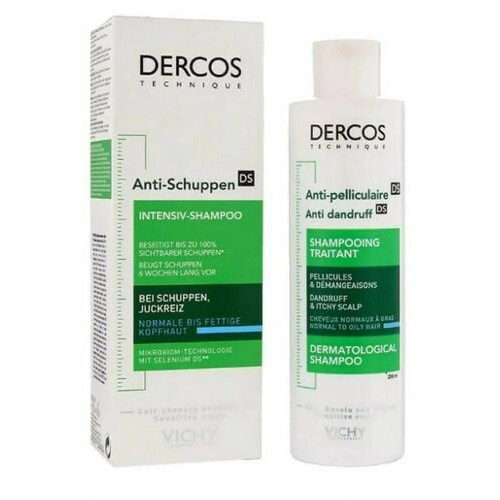 Vichy Dercos 200 ml (2 pack) Anti-Dandruff Shampoo for Normal and Oily ...