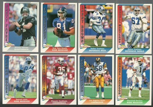 1991 Pacific Football High Number Complete Team Set #551-660 Rookie ...
